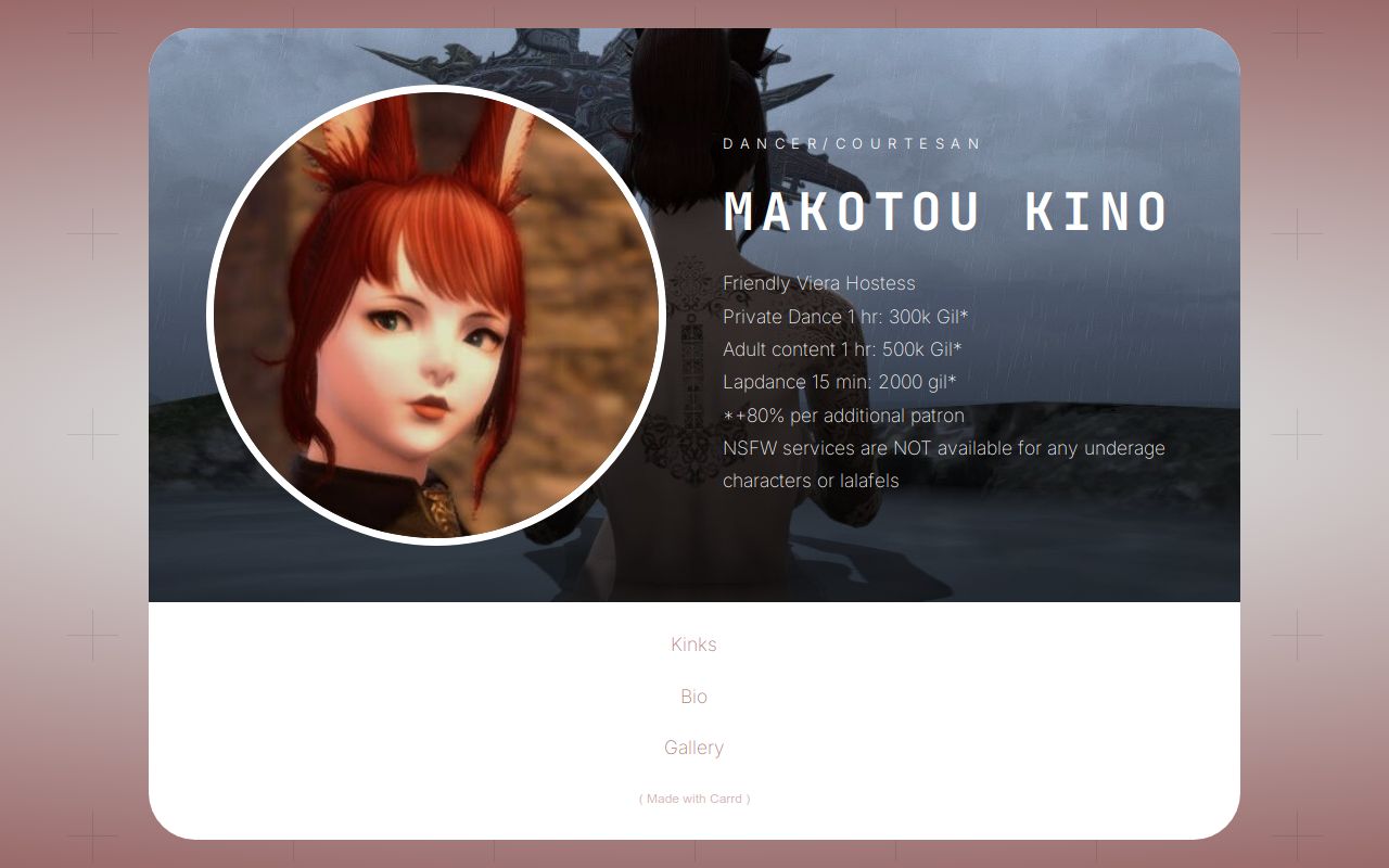 Makotou Kino Services Carrd